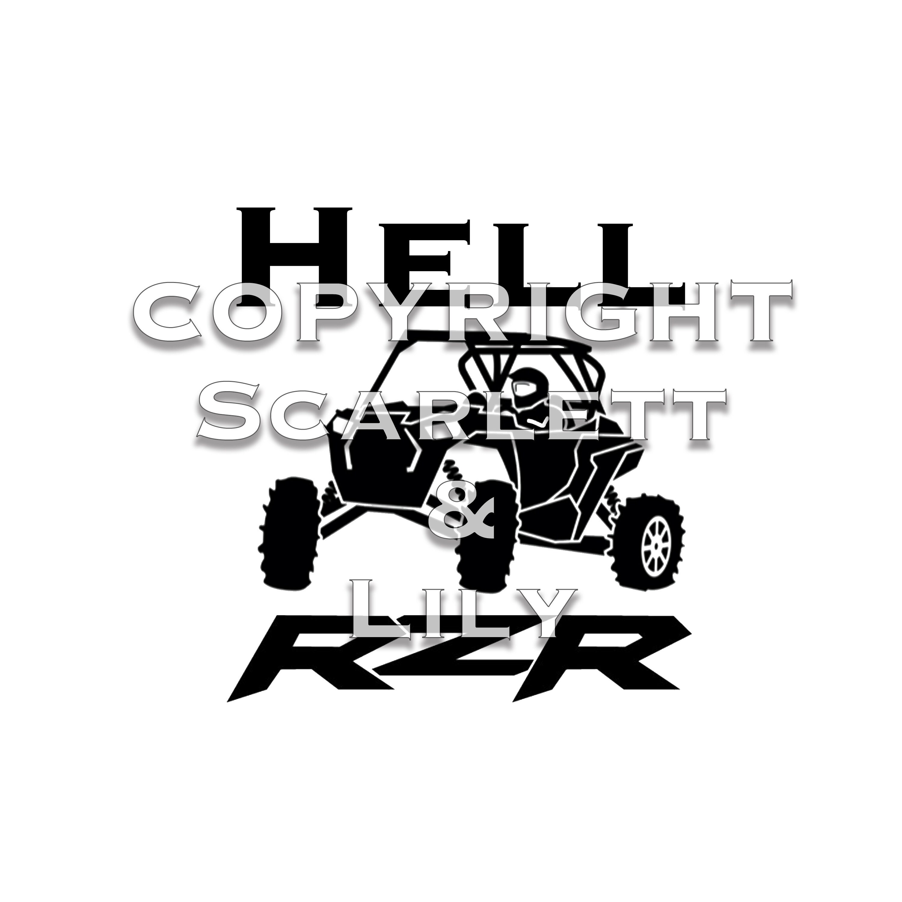 SVG File Hell RZR Polaris UTV SxS 4x4 | Etsy