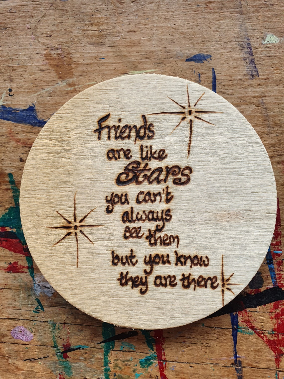 Bespoke Wooden Pyrography Quote Coasters - Etsy