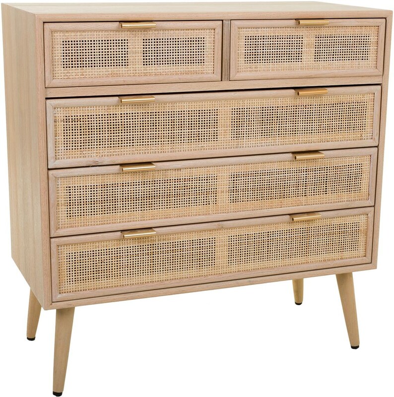 HERA Rattan dresser cabinet commode handmade bedroom | Etsy