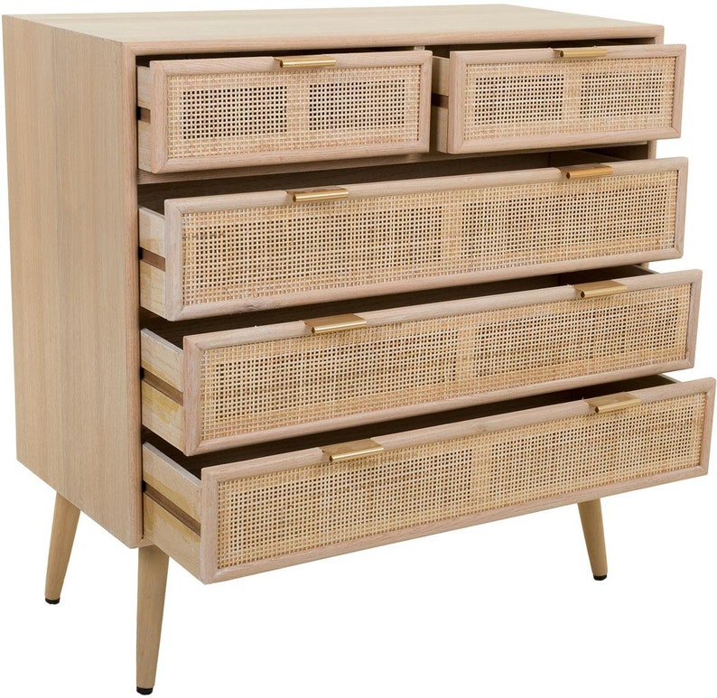 HERA Rattan dresser cabinet commode handmade bedroom | Etsy