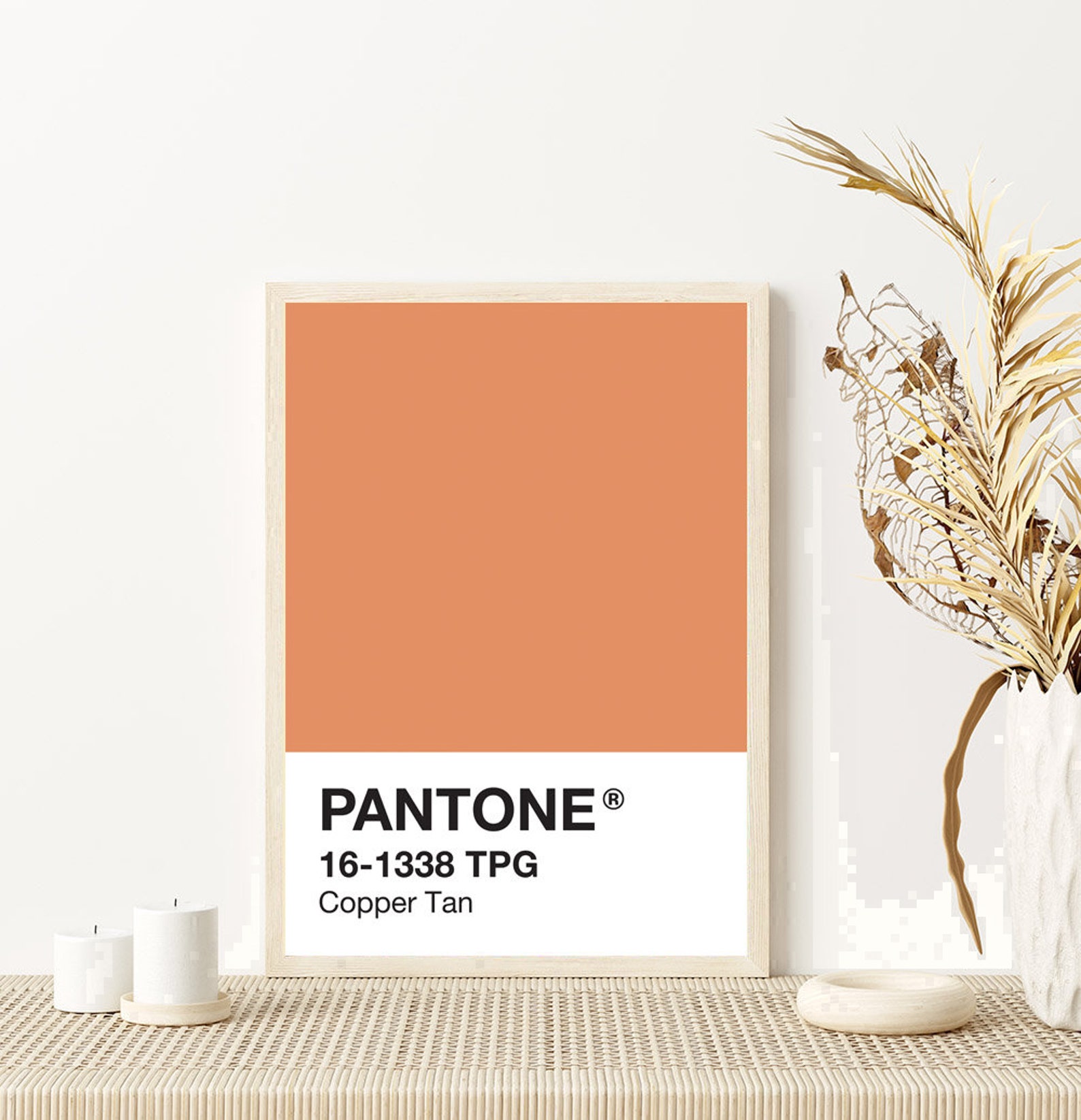 Pantone Art Print Copper Tan Affiche Pastel Poster | Etsy
