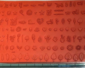 Unique VULCANIZED RED RUBBER Deep Etched Stamps, Journals, Clay, Pmc ...