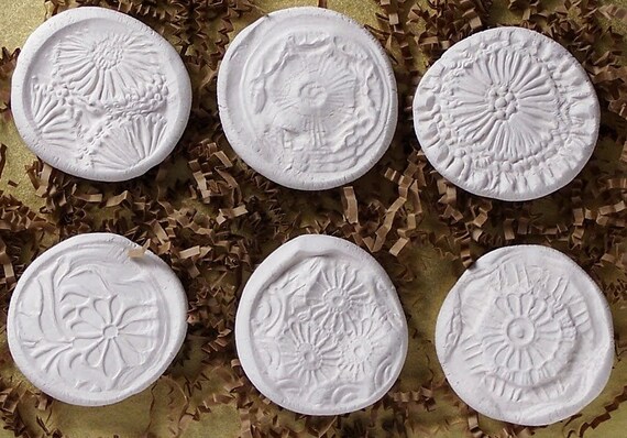 SPRIG PRESS MOLDS Handmade Kiln Fired Stoneware Set of 6 | Etsy