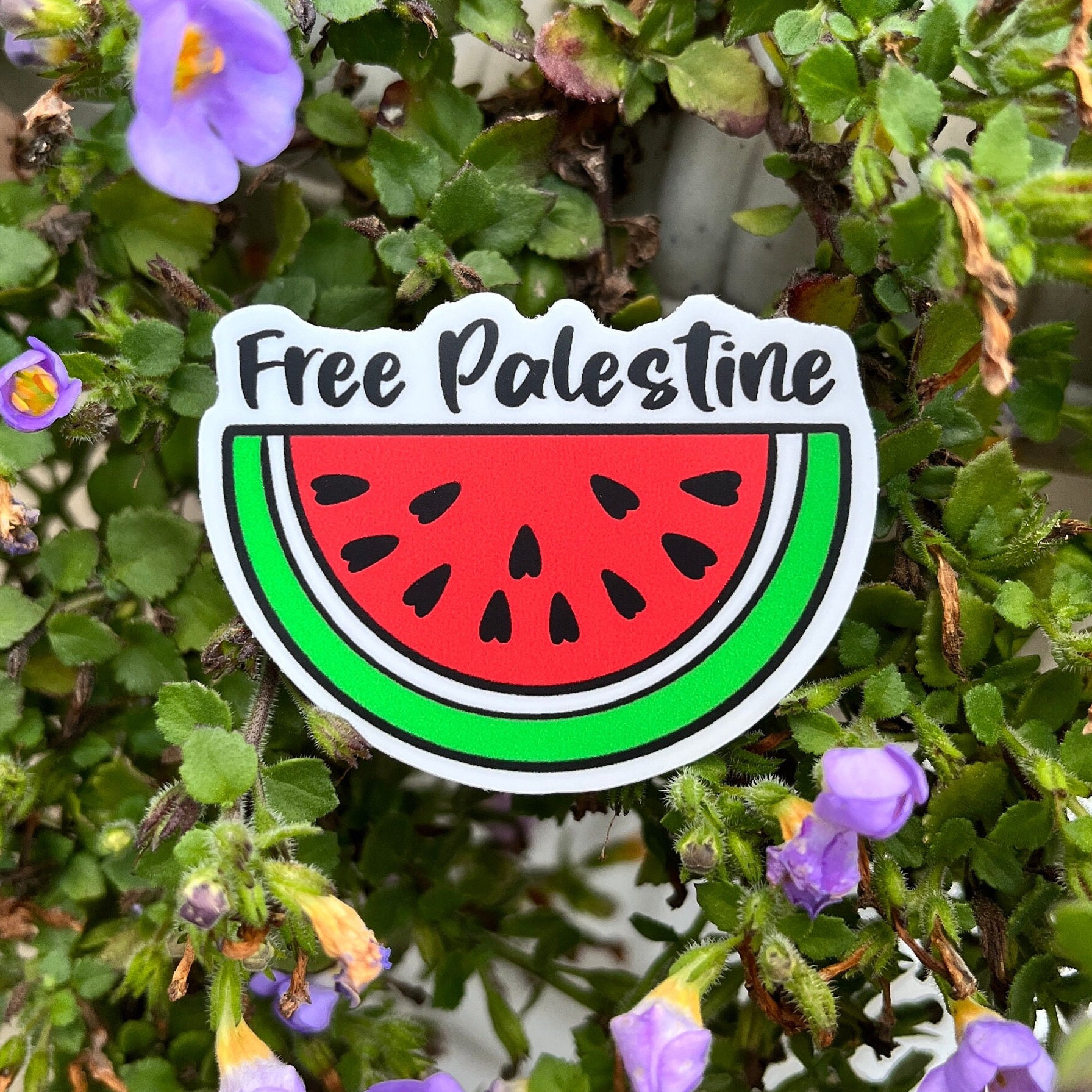Watermelon Free Palestine Waterproof Sticker Proceeds to Gaza Laptop Hydroflask Stanley Phone ...