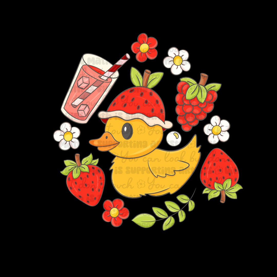 Strawberry Duck - PNG - Instant Download - Etsy