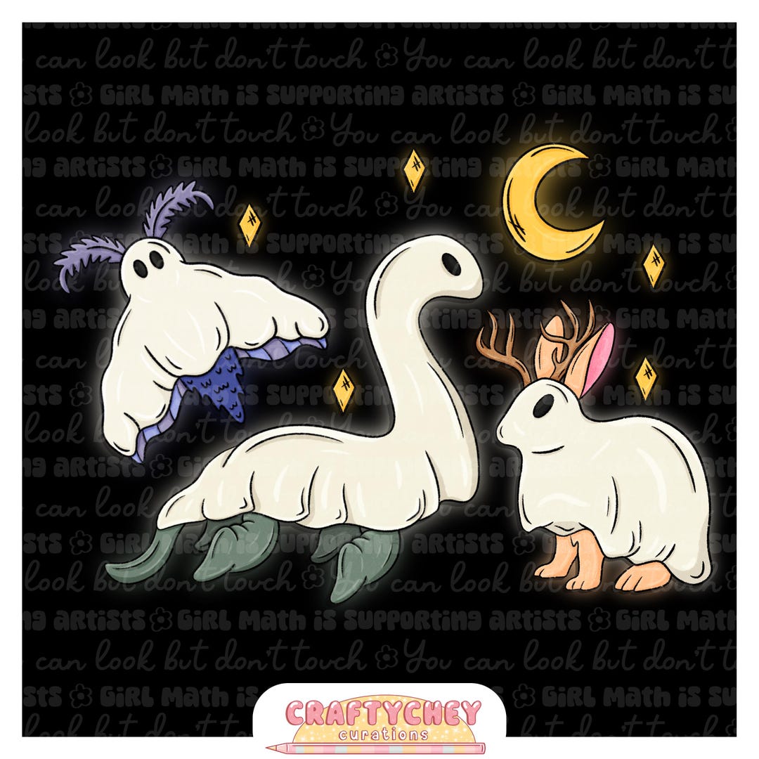 Glowing Ghosty Cryptids - Bundle (png’s) - Instant Download - Etsy