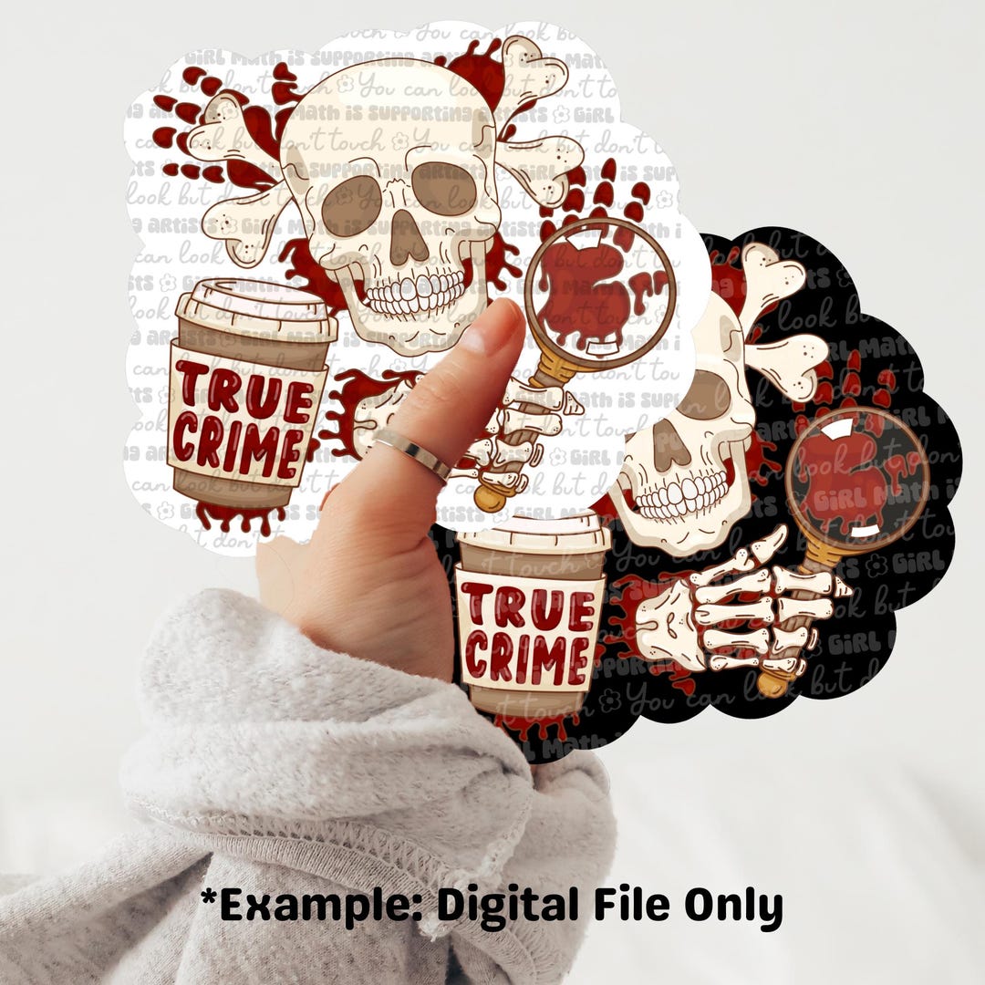 True Crime Skulls - Png’s + Digital Stickers - Instant Download - Etsy