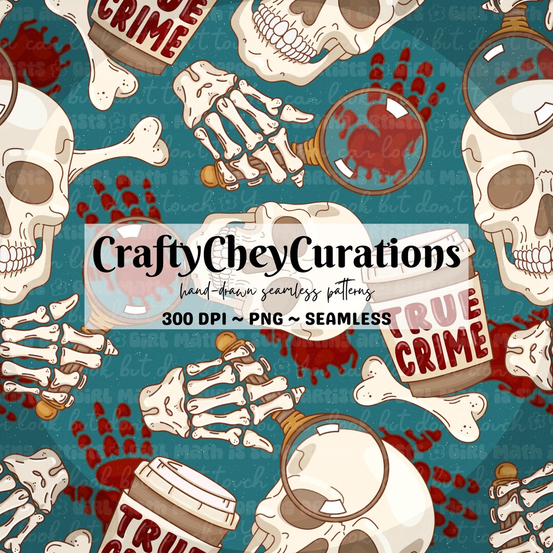 True Crime - Blue - Seamless - Instant Download - Etsy