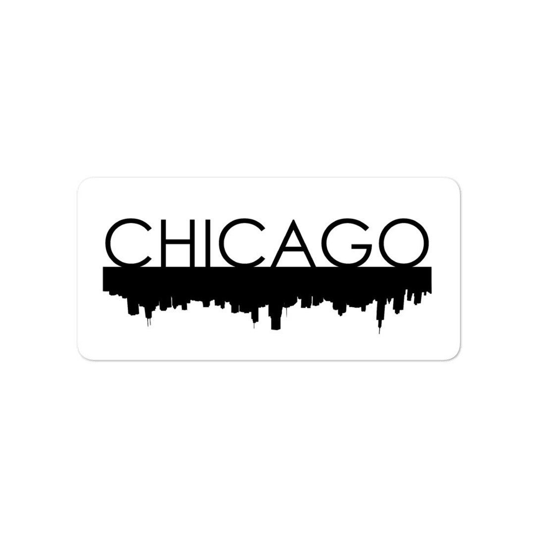Chicago Skyline Sticker - Minimalist Sticker Design - Etsy