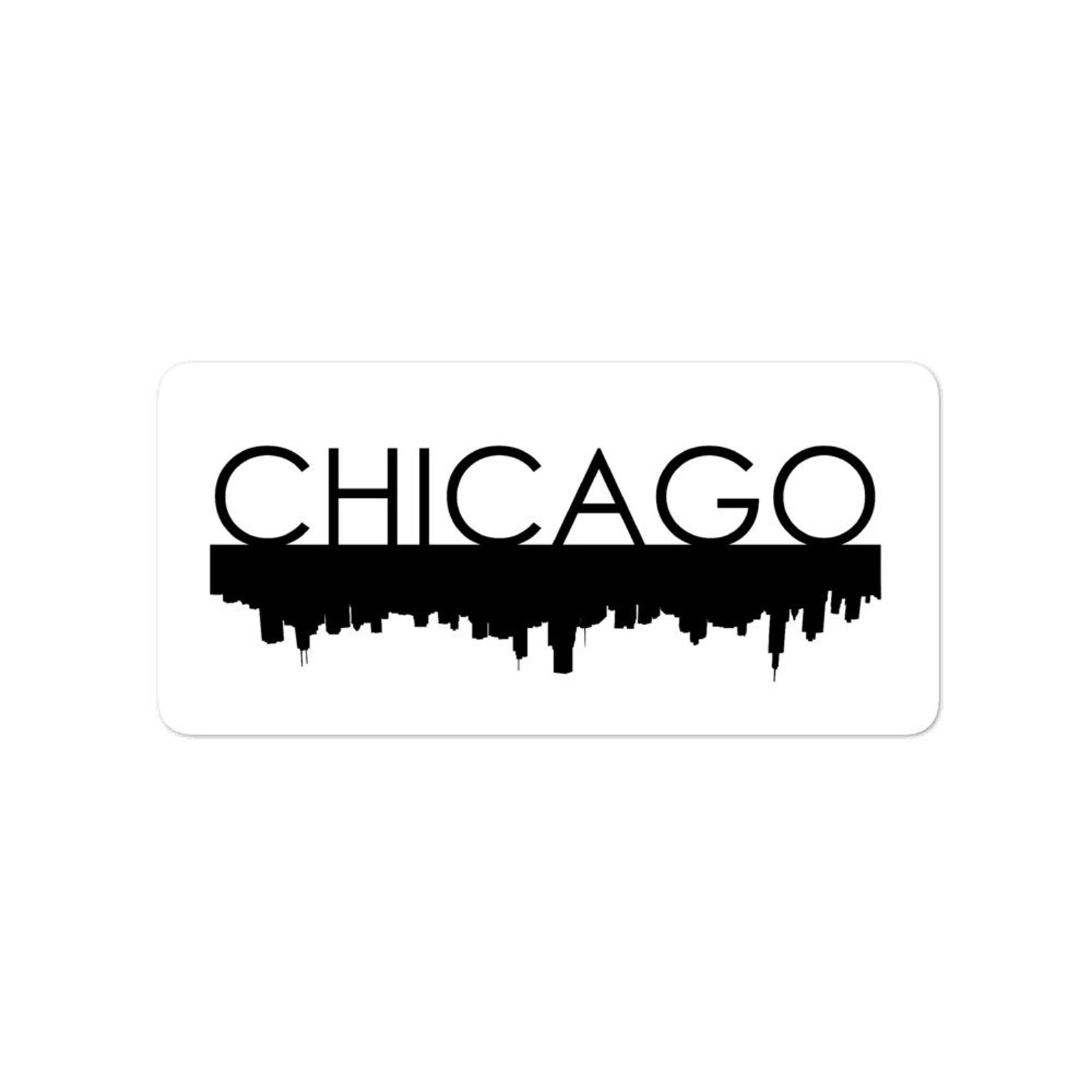 Chicago Skyline Sticker Minimalist Sticker Design - Etsy Hong Kong