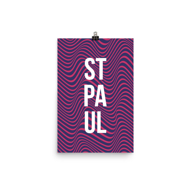 St. Paul Abstract Typography Poster - Minnesotan Wall Art and Home ...