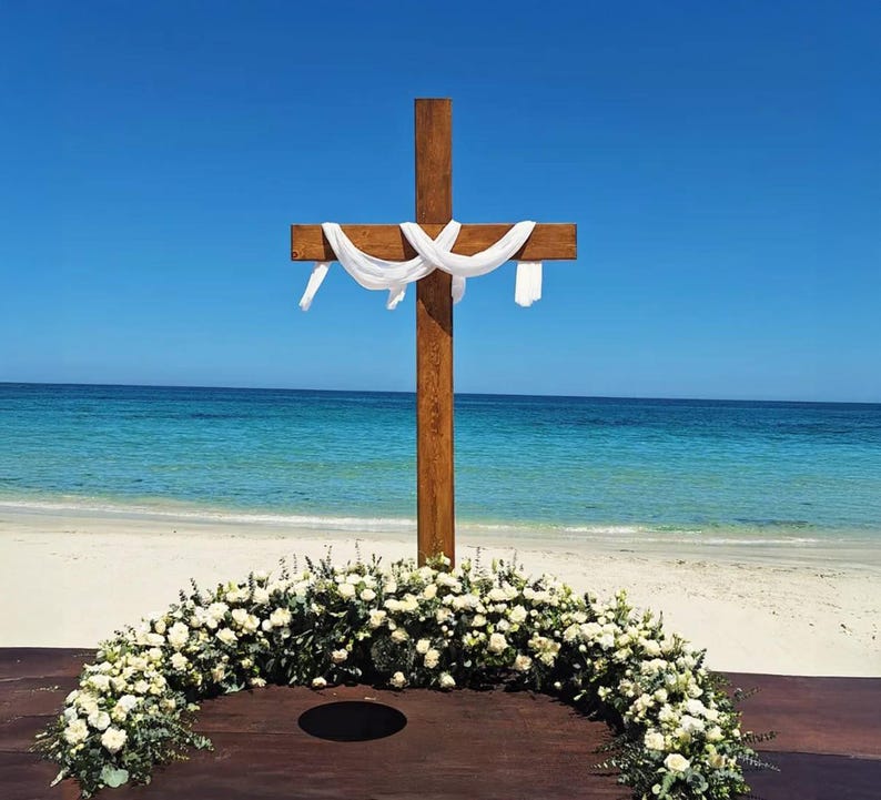 Cross Wedding Arch, Wedding Boho, Ceremony Wedding Decor, Wedding ...