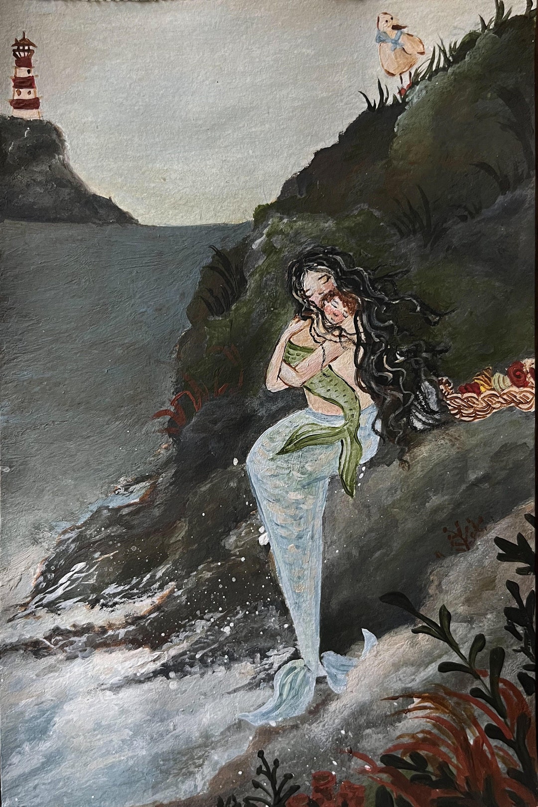 Mermaid Bay Bookmark or Greeting Card - Etsy