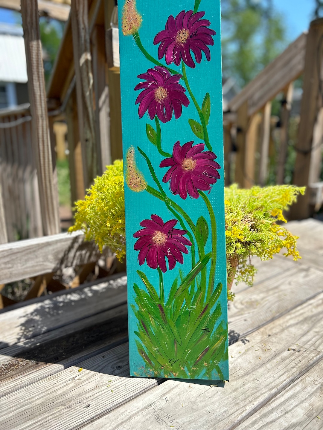Sunflower Porch Sign, 4 Ft Welcome Porch Sign, Summer Decor, Wildflower ...