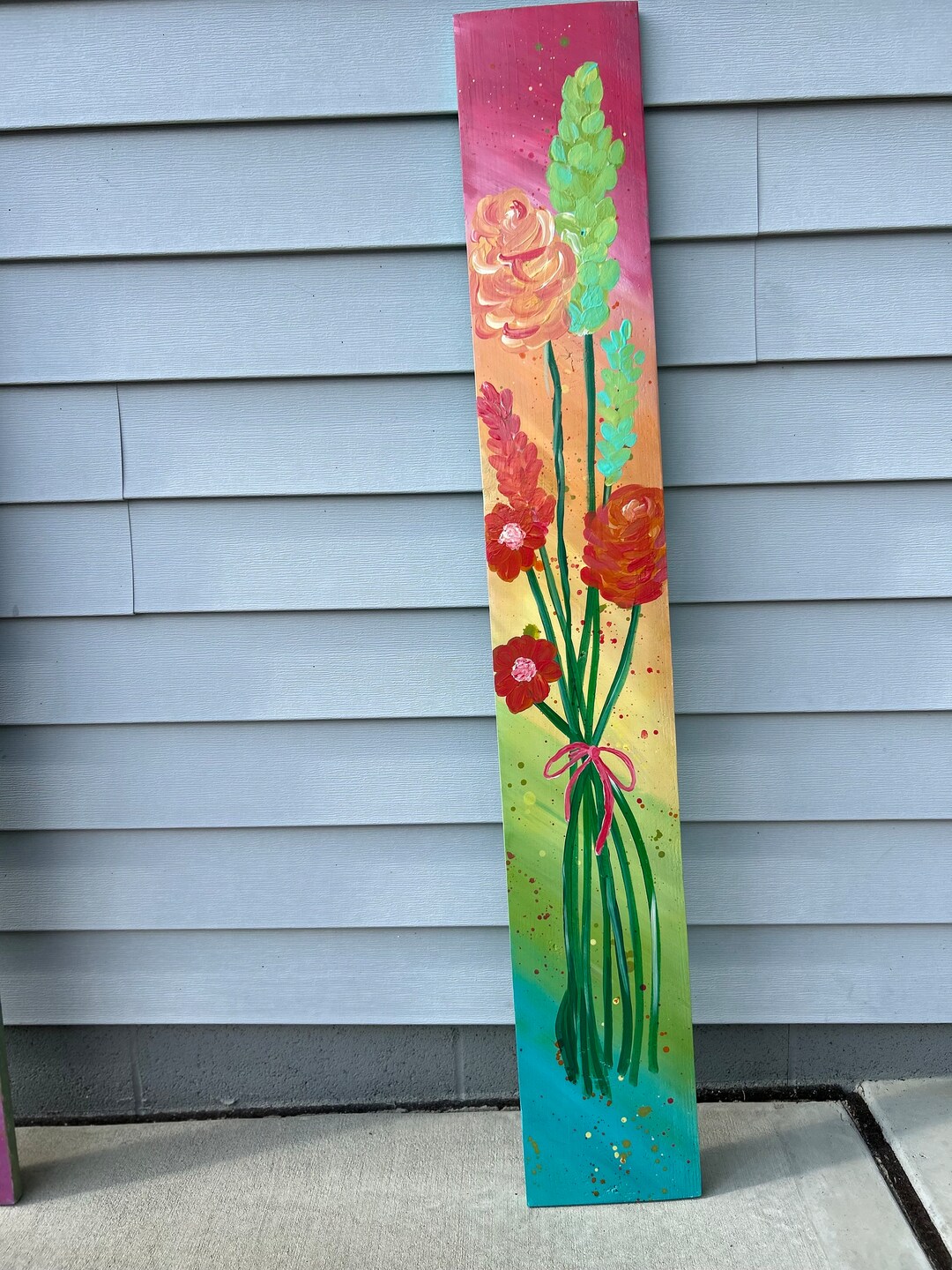 Wildflower Porch Sign, 4 Ft Welcome Porch Sign, Summer Decor ...