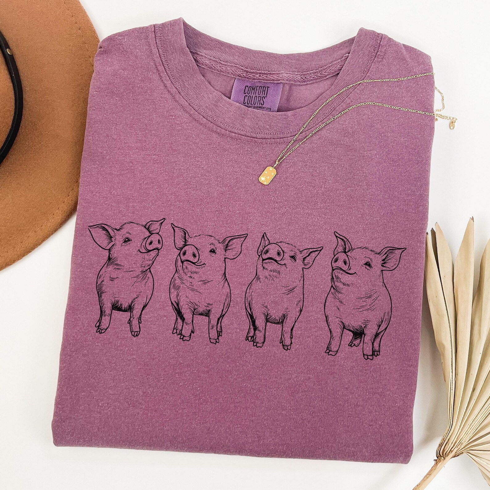 Cute Pigs Shirt, Pig Shirt, Graphic Tees for Women, Animal Lover Shirt ...