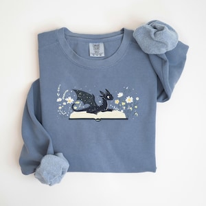 Dragon Book Sweatshirt, Fantasy Sweatshirt, Bookworm Sweatshirt ...