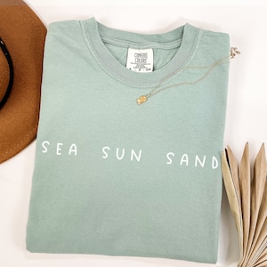 Sun Sand Salt Beach Shirt, Retro Comfort Colors T-shirt, Trendy Beach ...