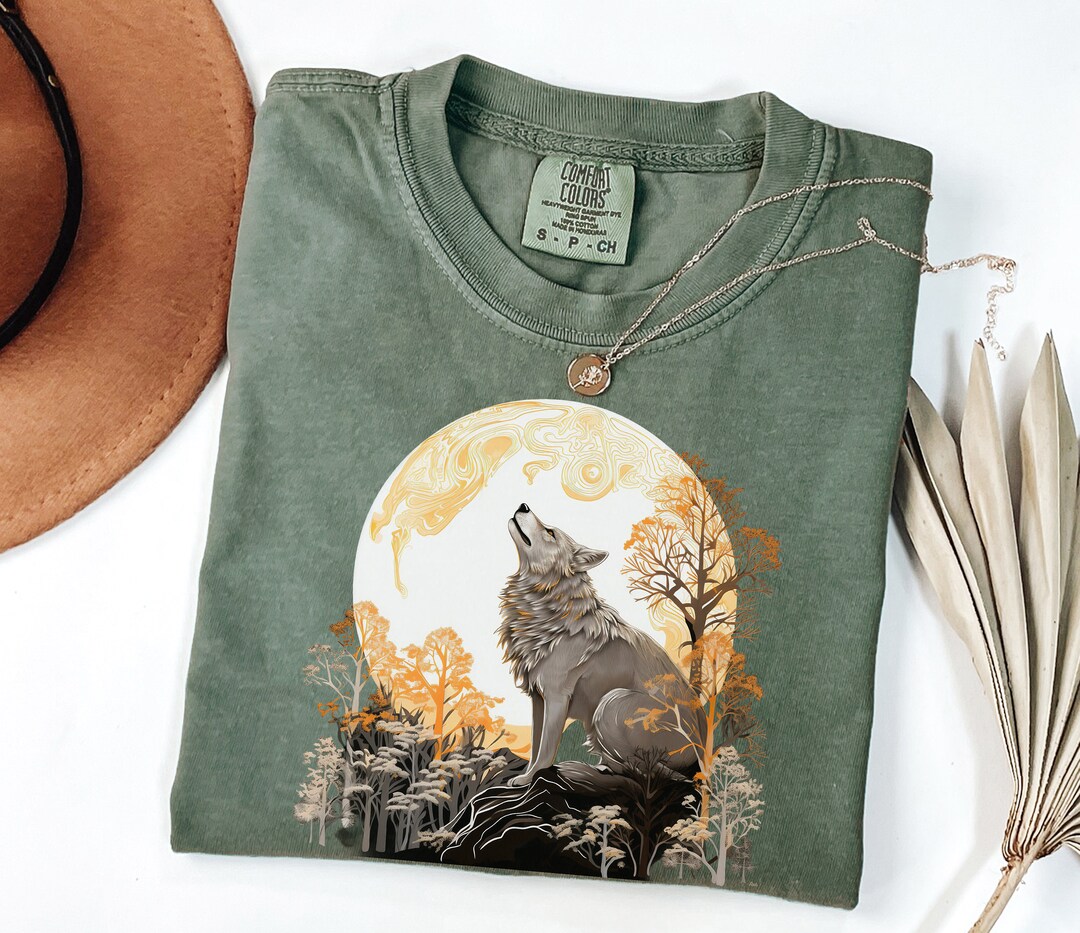 Goblincore Shirt Wolf Witchy Whimsigoth T-shirt Celestial Fairycore ...