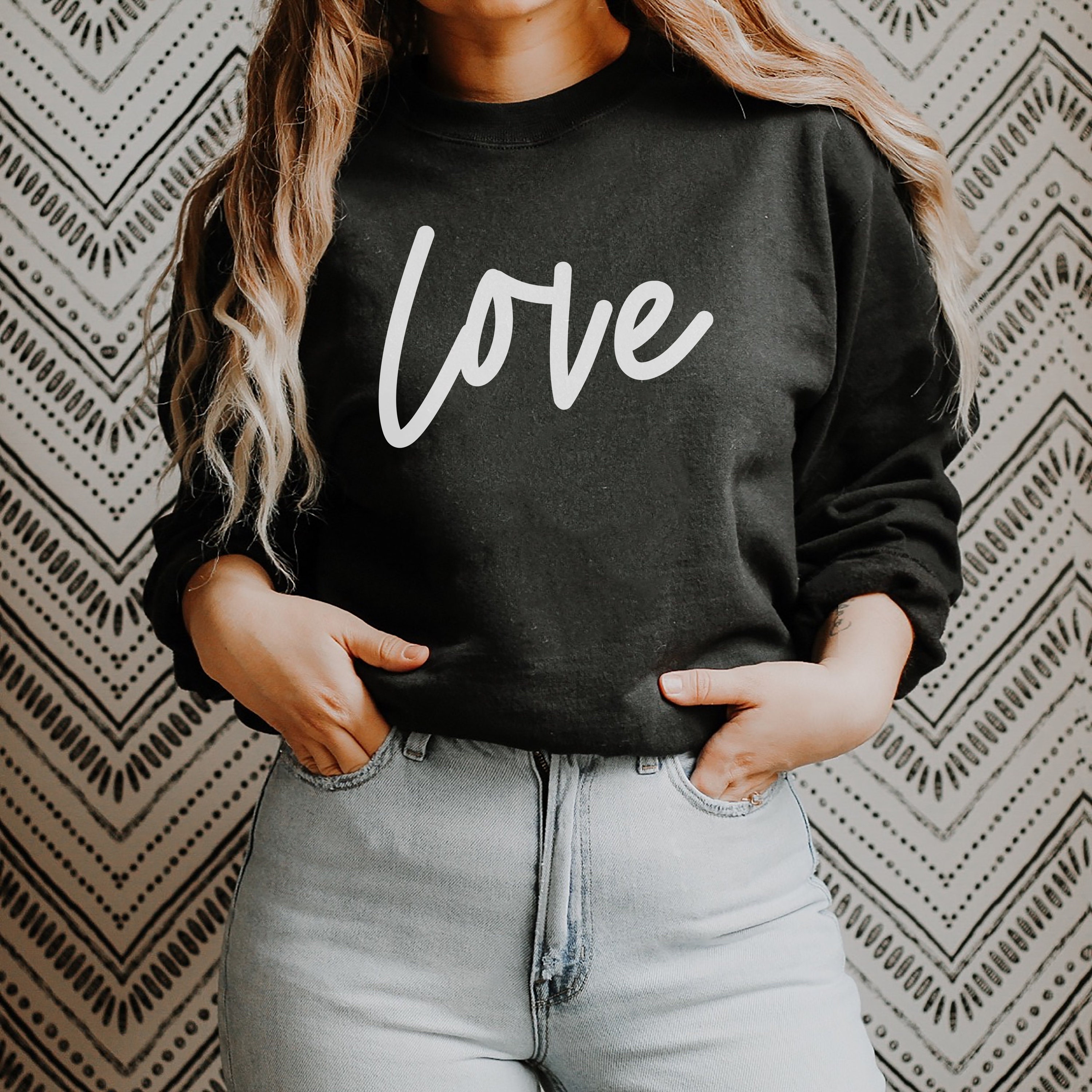 Love Sweatshirt Heart Sweatshirt Love Shirt Loungewear | Etsy