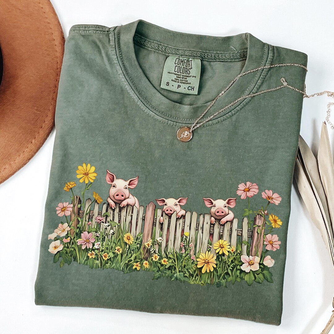 Cute Pigs Shirt, Pig Shirt, Graphic Tees for Women, Animal Lover Shirt ...