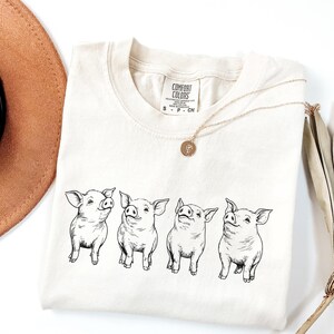 Cute Pigs Shirt, Pig Shirt, Graphic Tees for Women, Animal Lover Shirt ...