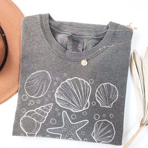 Sea Shell Shirt, Beach Shirt, Ocean Shirt, Summer Shirt, Sea Shell ...