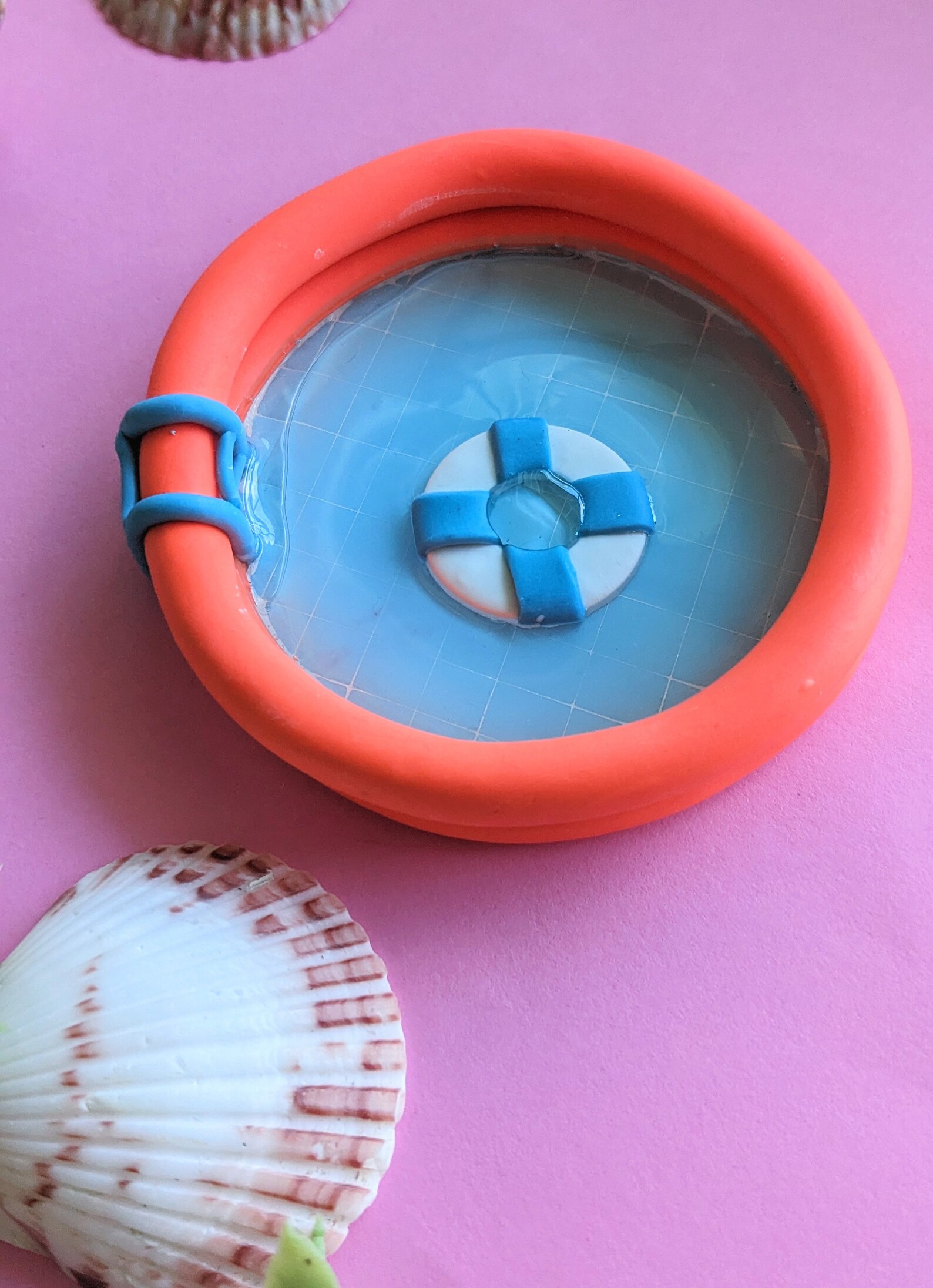 Summer Pool Trinket Tray Polymer Clay Accessories, Cute Kitschy ...