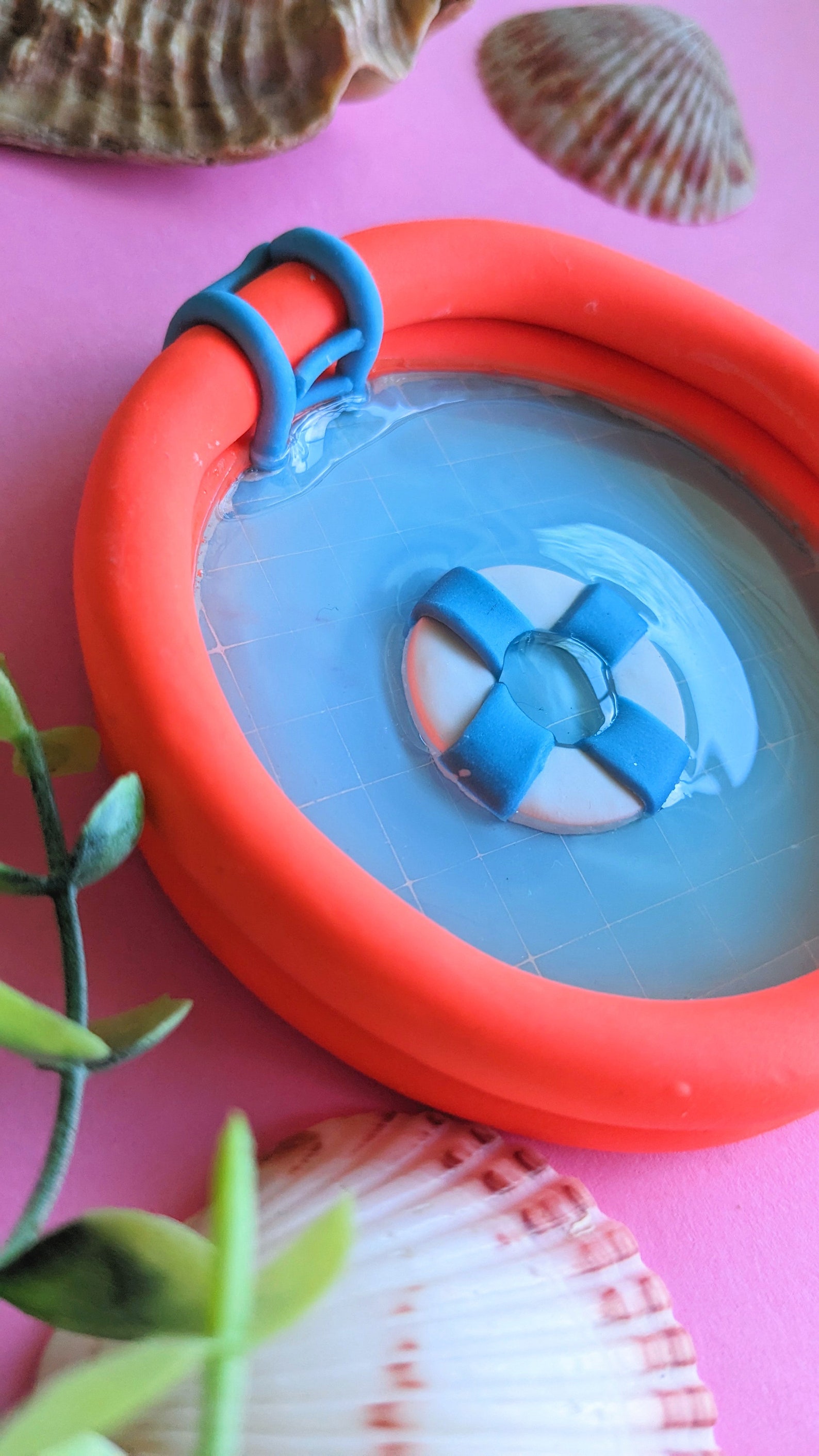 Summer Pool Trinket Tray Polymer Clay Accessories, Cute Kitschy ...