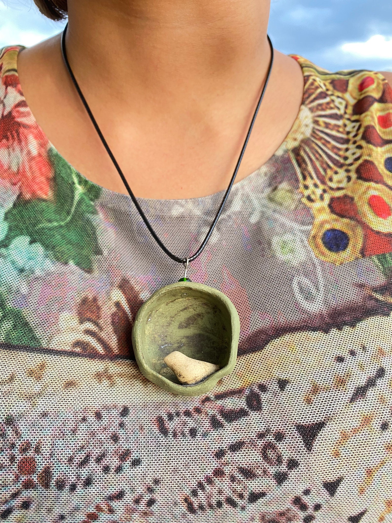 Ceramic Necklace Ceramic Jewelry Handmade Ceramic Pendant Ceramic Birds ...