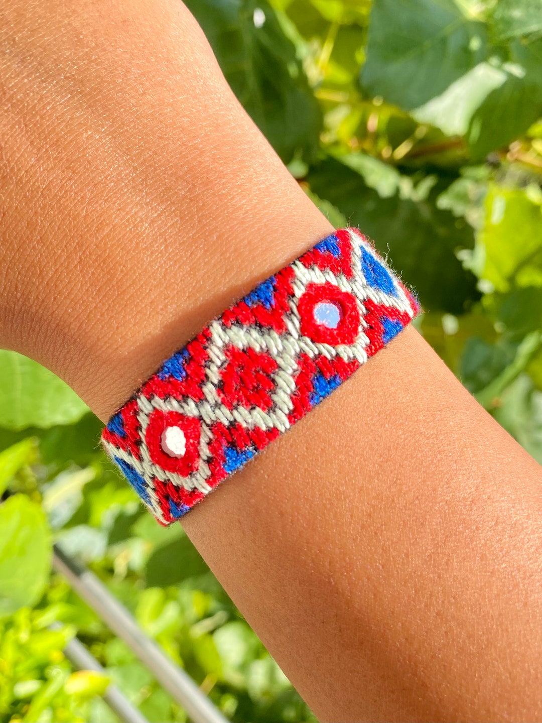 Handmade Persian Bracelet, Embroidered, Needlework Balochi, Soozandoozi ...