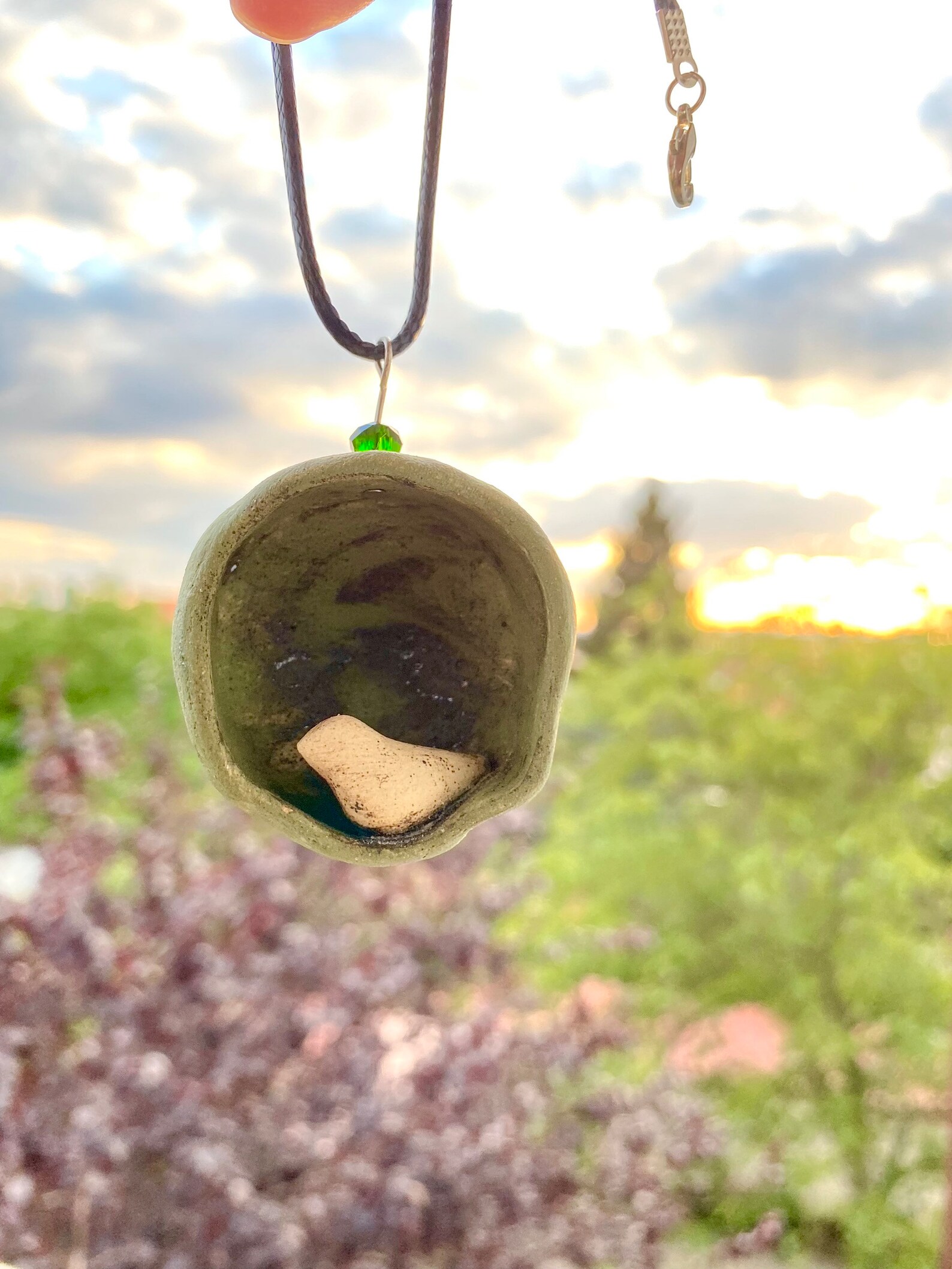 Ceramic Necklace Ceramic Jewelry Handmade Ceramic Pendant Ceramic Birds ...