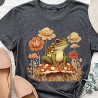 Frog T-shirt Cottagecore Frog Tshirt I Love Frogs T Shirt Cute Frog ...