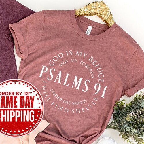 PSALMS 91 T Shirts Bible Shirts. Christian Shirts God Lover - Etsy
