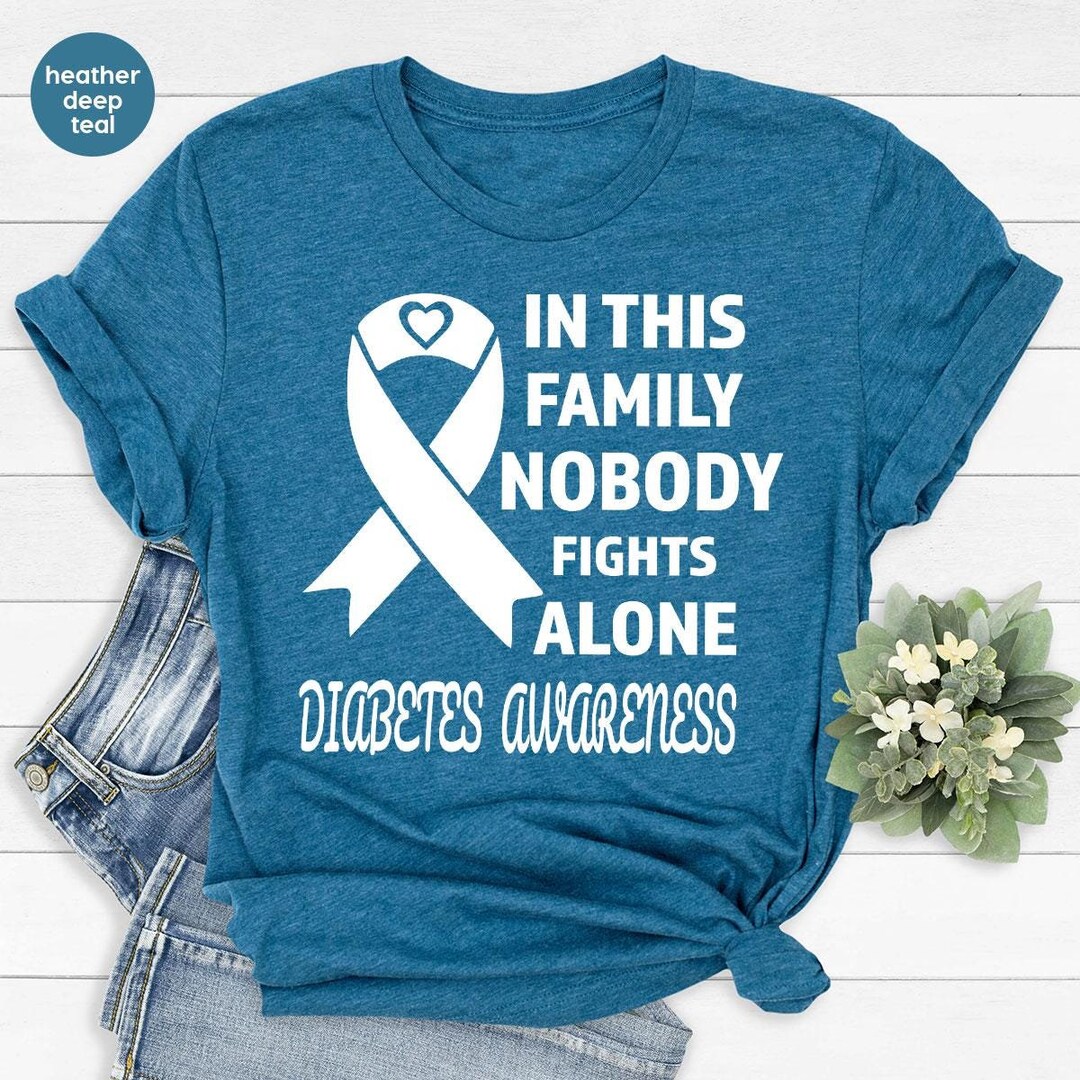 Diabetes Shirt,diabetes Awareness T-shirt, Diabetes Support Tee, T1D ...
