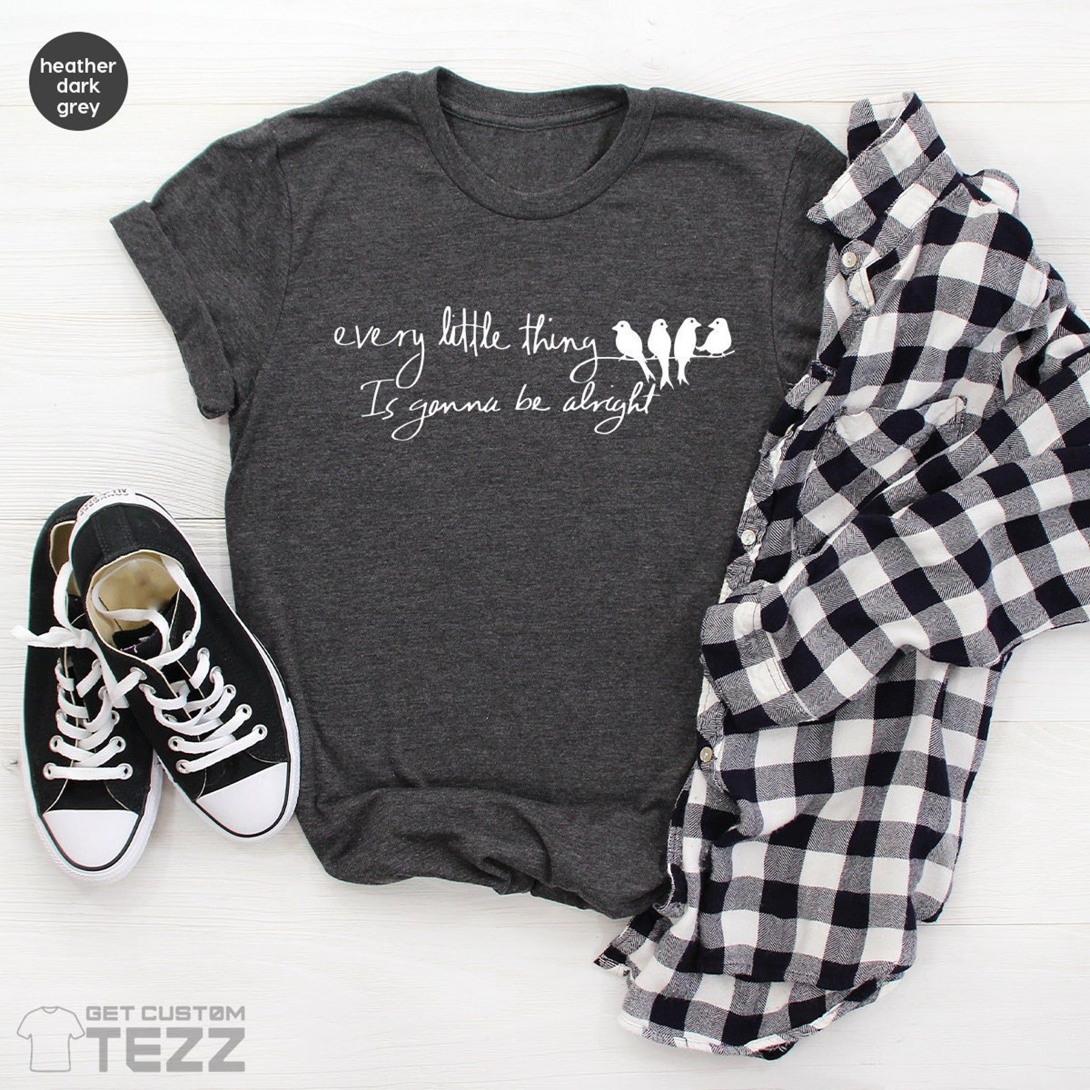 Three Little Bird Shirt Reggae Tshirt Peace Shirt Hippie T - Etsy