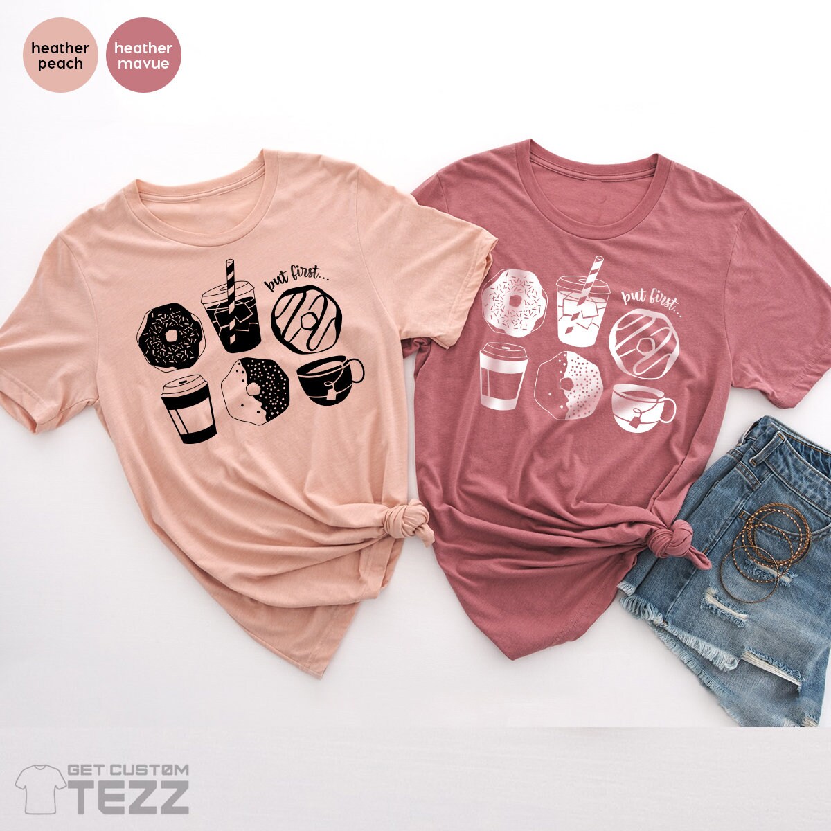 Coffee Addict Shirts Bagel Lover T Shirts Funny Food Tshirt | Etsy