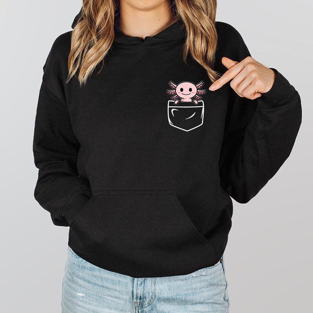 Cute Axolotl T-shirt, Axolotl Graphic Hoodie, Kids Axolotl Sweatshirt ...