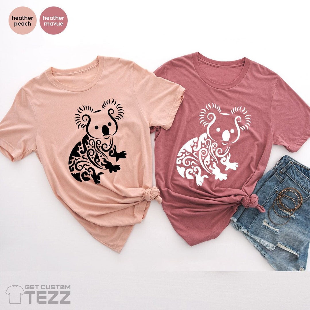 Koala Tshirt, Koala Lover T Shirts, Cute Koala T-shirt, Floral Koala ...