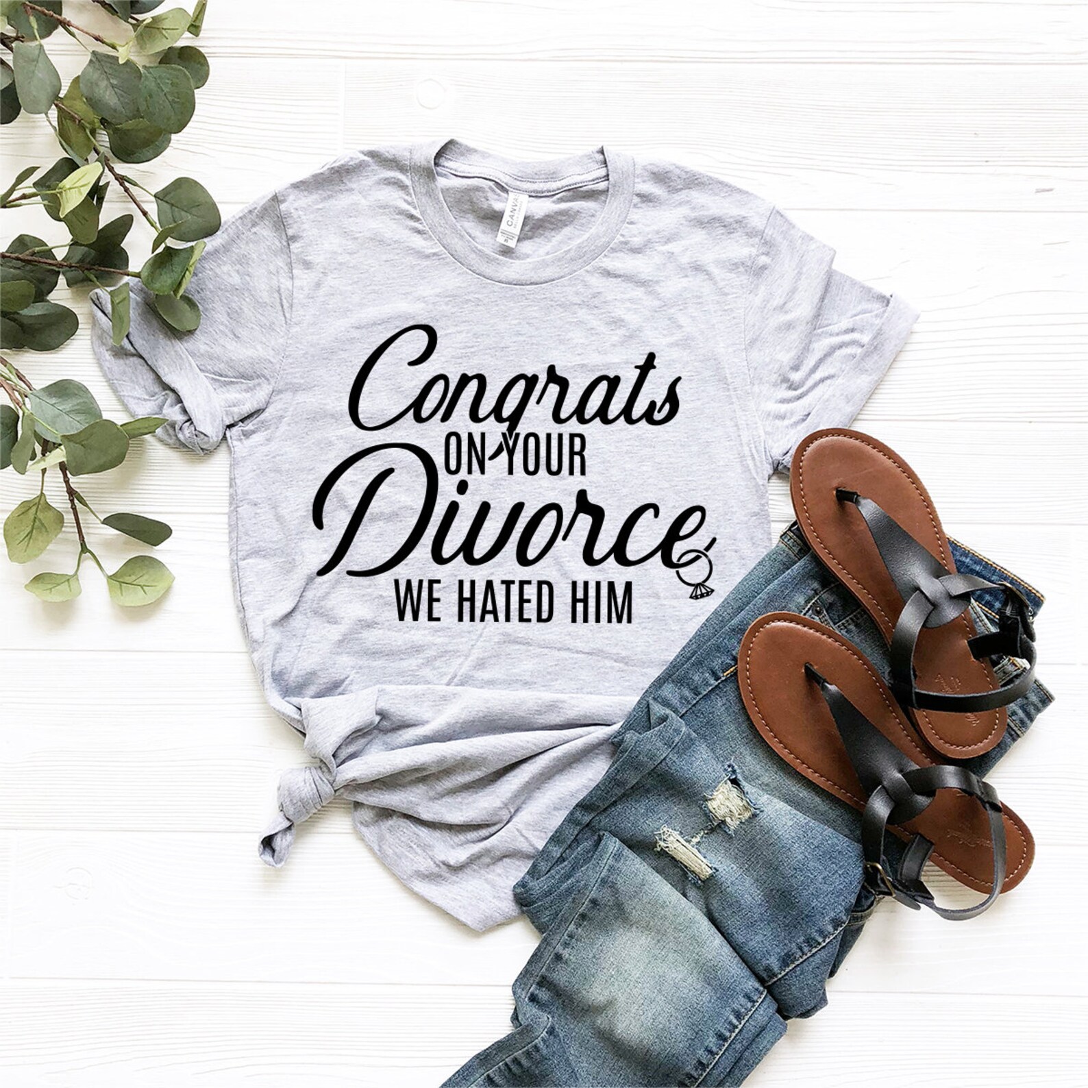 Funny Divorce Shirt Congrats on Your Divorce We Hated Him - Etsy