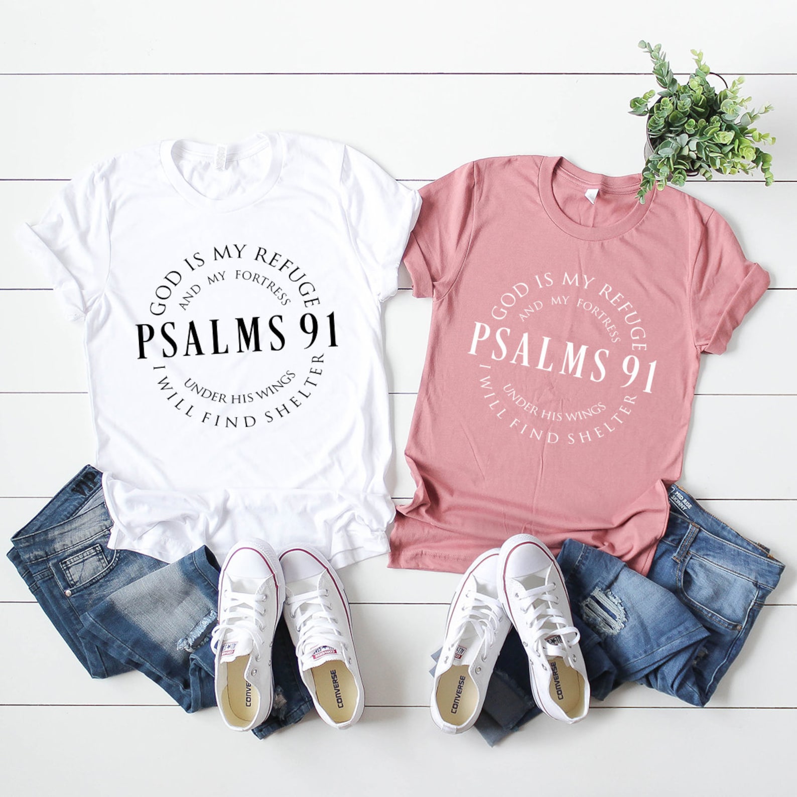 PSALMS 91 T Shirts Bible Shirts. Christian Shirts God Lover - Etsy