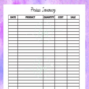 Product Inventory Product Spreadsheet Product Tracker | Etsy