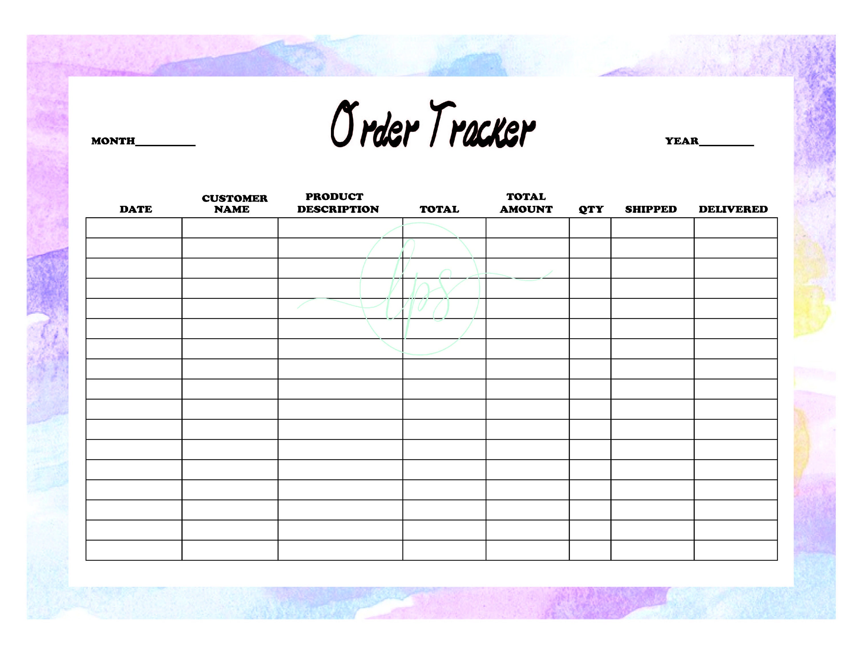Order Tracker Sales Tracker Etsy Sales Tracker Sales | Etsy