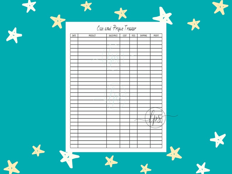 Cost and Profit Tracker, Product Tracker, Inventory Tracker, Profit ...