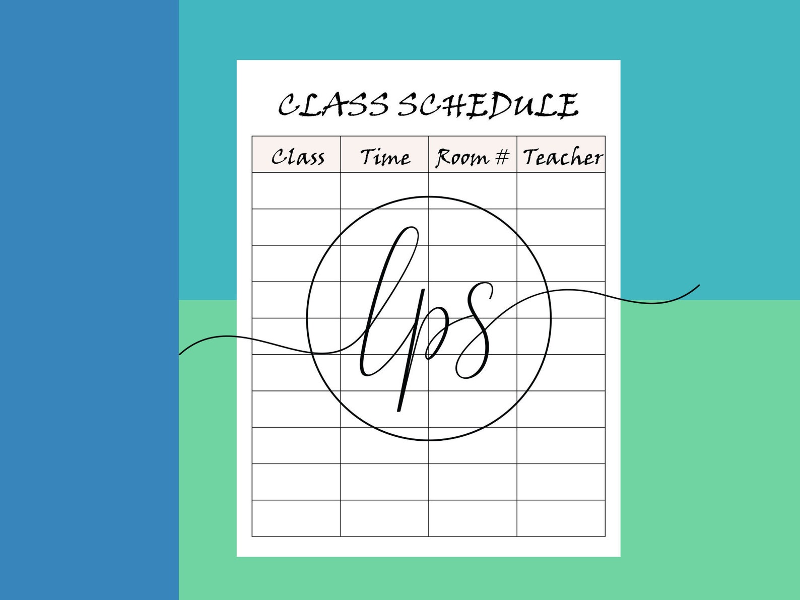 Class Schedule, Hourly Schedule, Schedule Board, Class Printable, High ...