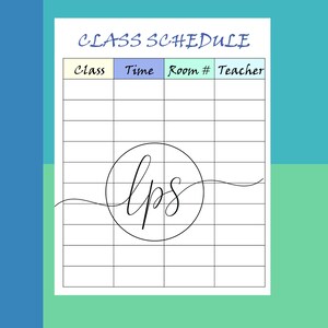 Class Schedule, Hourly Schedule, Schedule Board, Class Printable, High ...