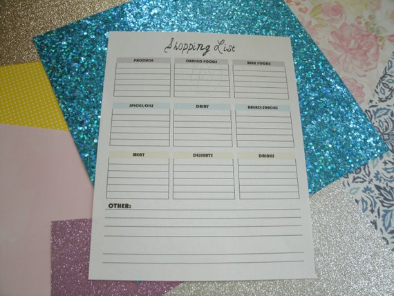 Shopping List Grocery List Shopping To Do List Shopping | Etsy