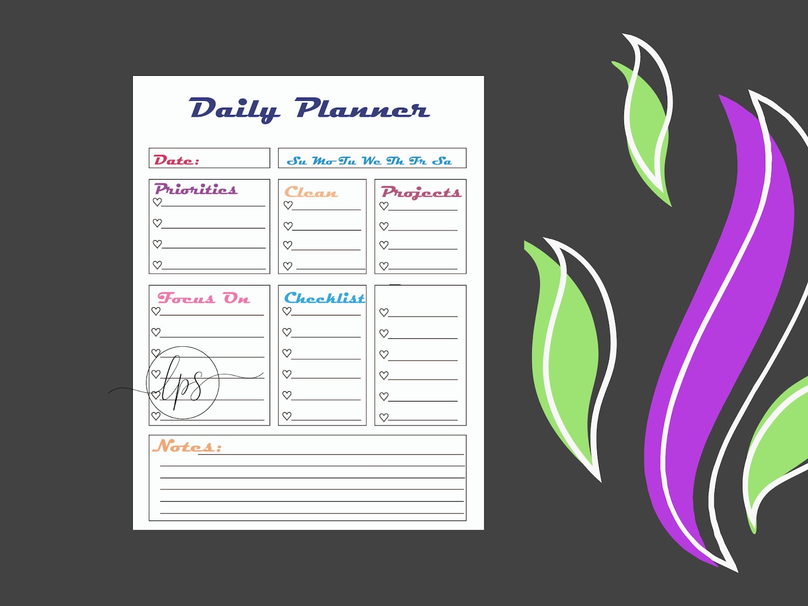 Daily Planner, Day Planner, Weekly Planner, Digital Planner, Hourly ...