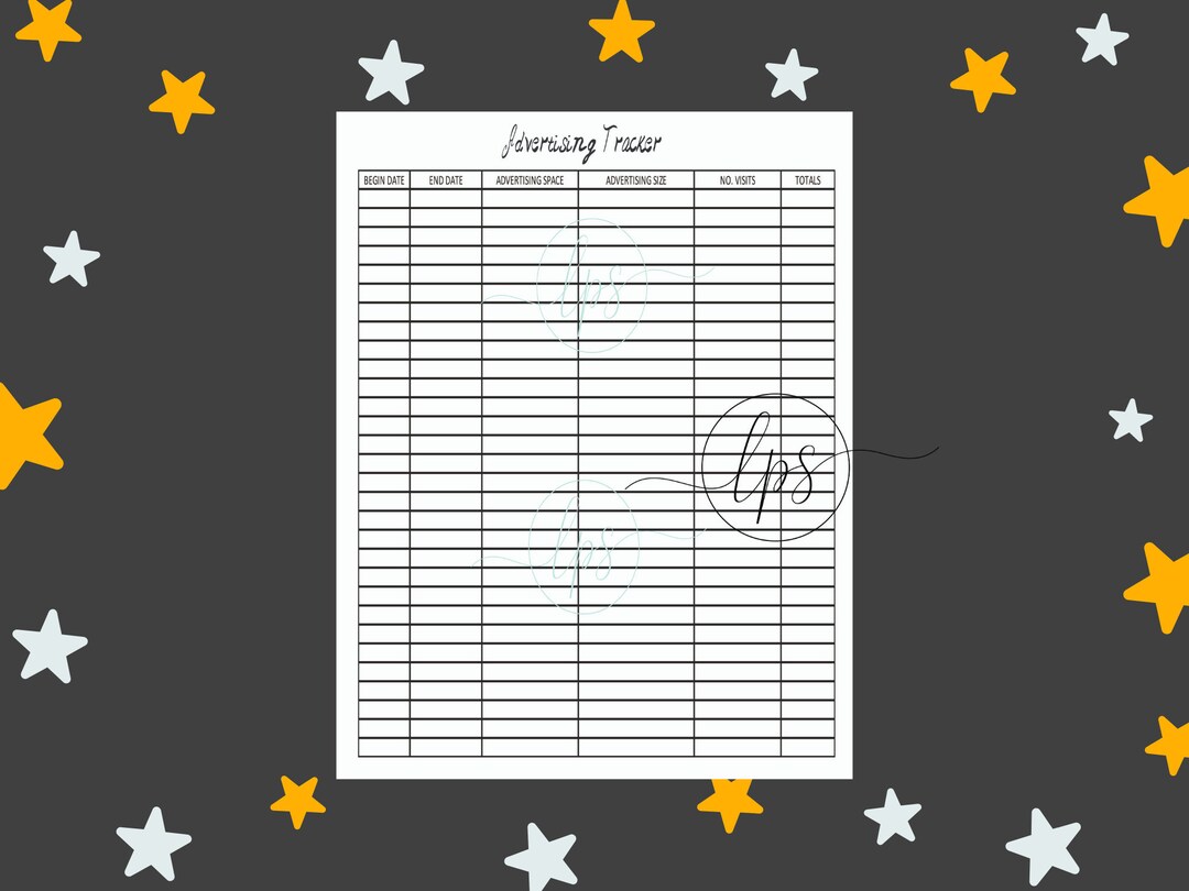 Advertising Tracker, Advertising Log, Advertising Ads, Advertising ...