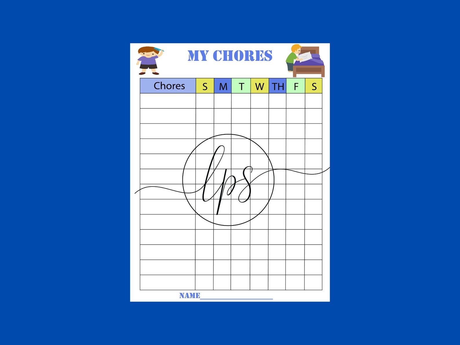 Chore Chart Printable List Printable Chore List Chore List - Etsy